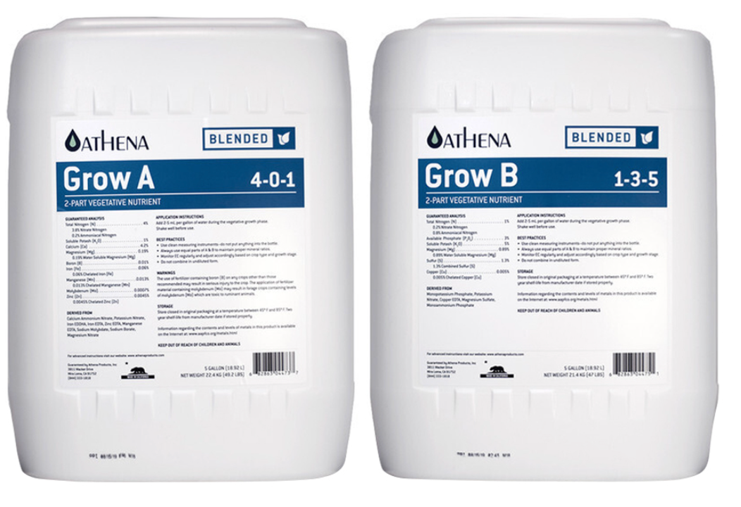 Athena Blended Grow A + B Nutrient – Pakenham Hydroponics