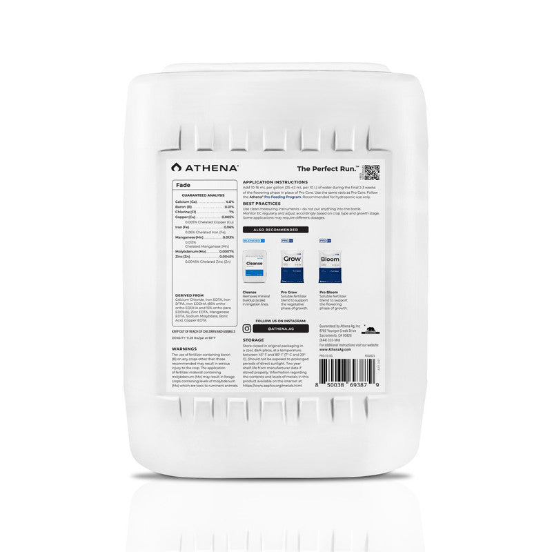 Athena Pro Line FADE | Nitrogen-Free Finishing Flush – Pakenham Hydroponics