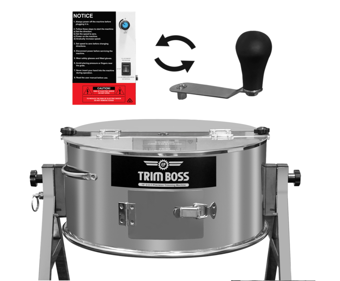 EP TRIM BOSS 16" 2-in-1 Precision Bud Trimming Machine (Wet or Dry ...