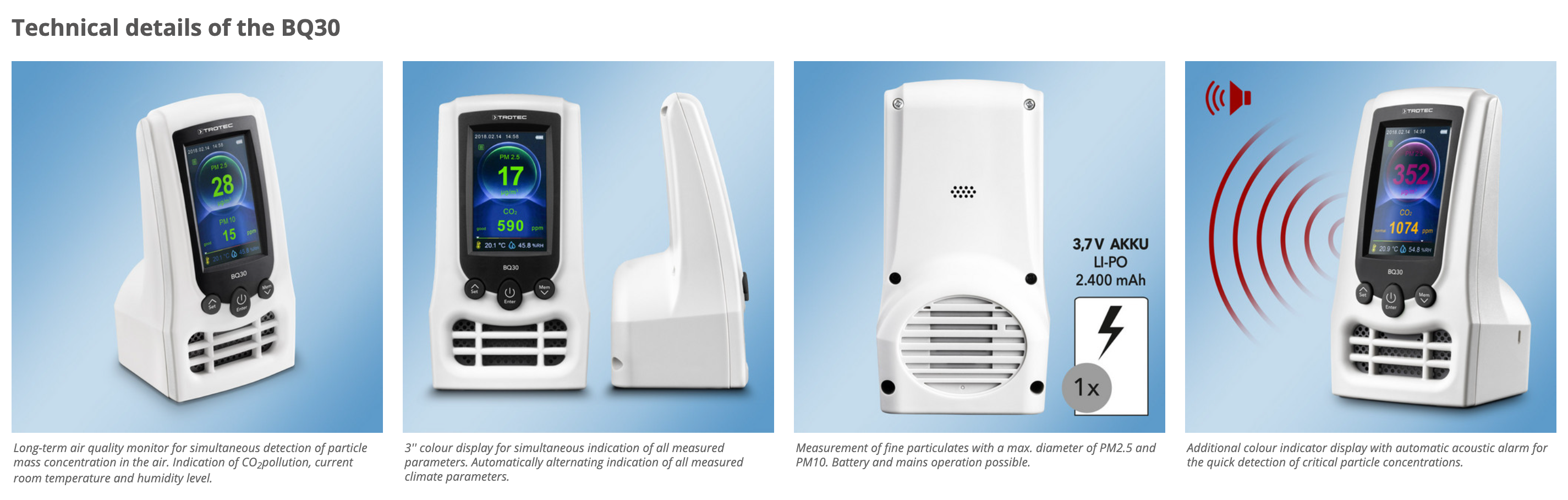 Trotec BQ30 Particle Measuring Device – Pakenham Hydroponics