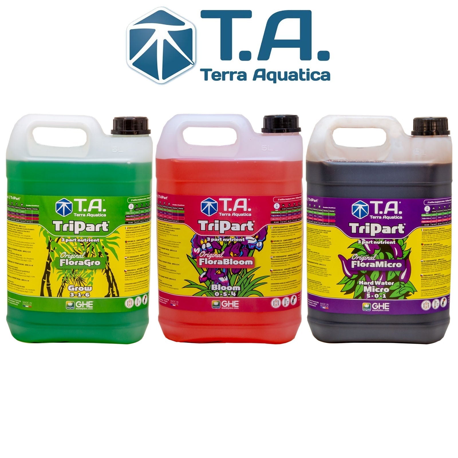Terra Aquatica Tri Part Flora Series Starter Kit | Grow/Bloom/Micro – Pakenham Hydroponics